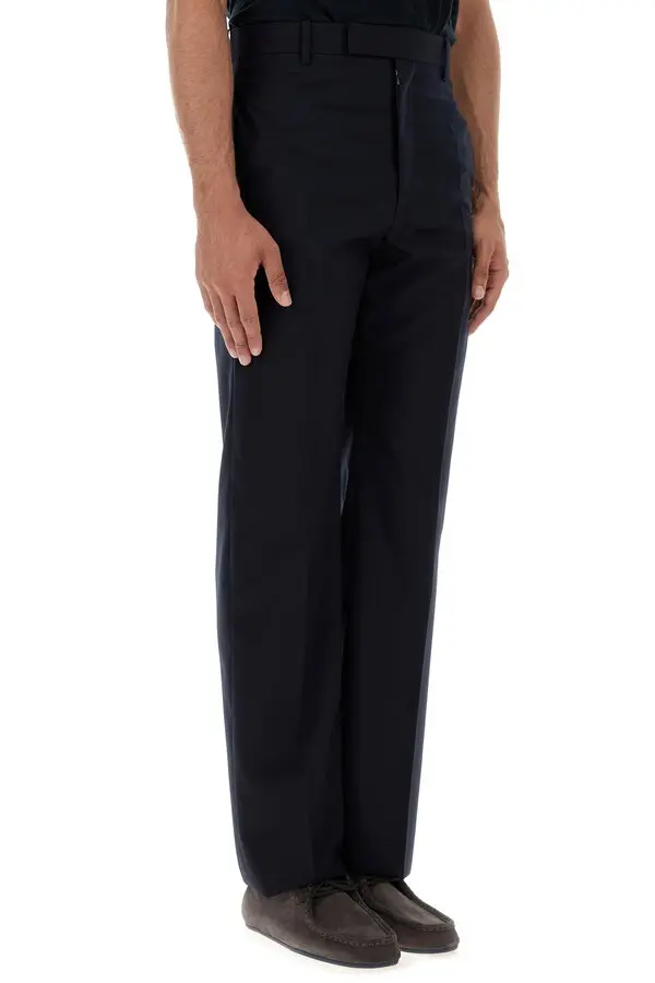 JIL SANDER Midnight Wool Tailored Pants - Blue