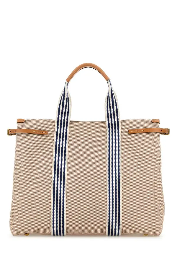 Valentino Garavani Two-tone Canvas Shopping Bag With Vlogo Signature