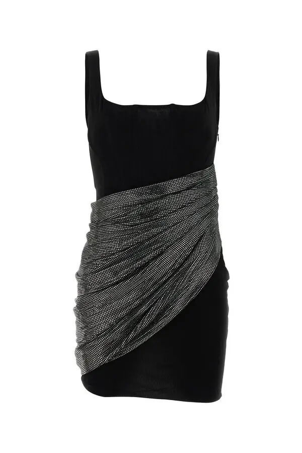 Giuseppe Di Morabito Viscose Mini Dress With Rhinestone Embellishment