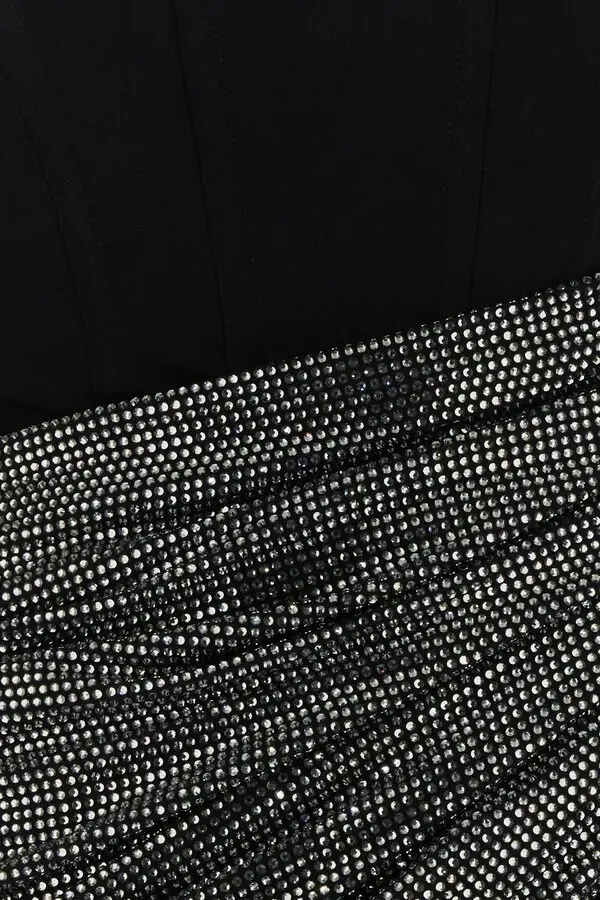 Giuseppe Di Morabito Viscose Mini Dress With Rhinestone Embellishment