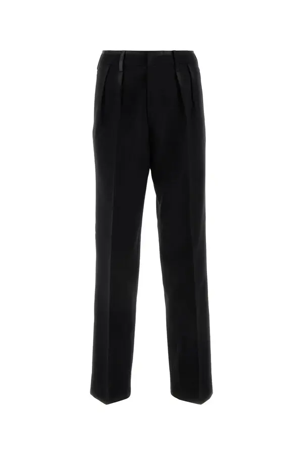MAISON MARGIELA Wool Trousers With Contrast Stitching