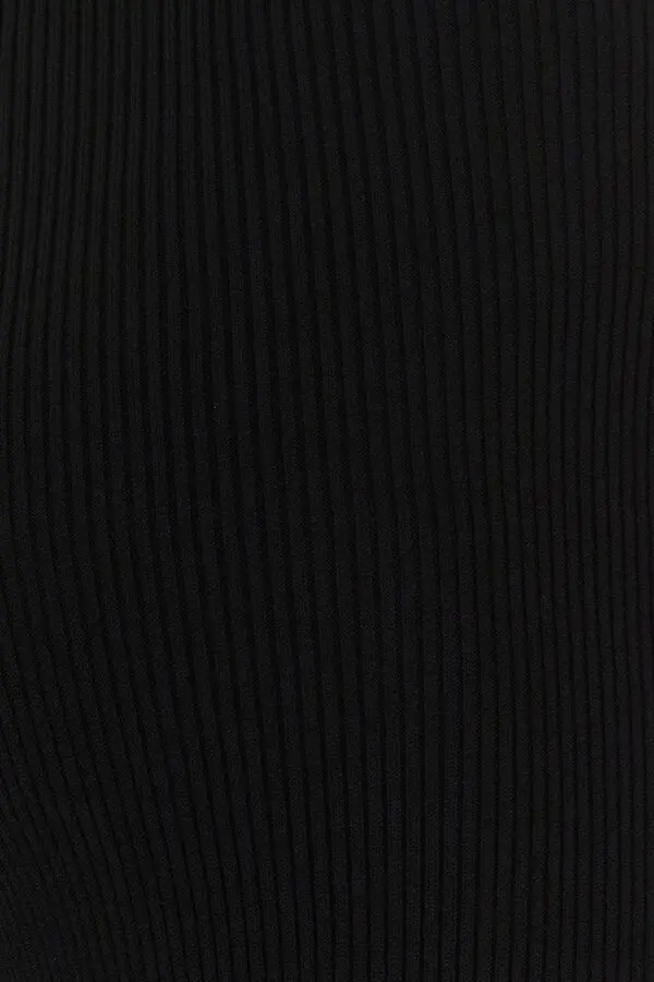 NENSI DOJAKA Ribbed Viscose Stretch Flared Pants With Cutout Detail