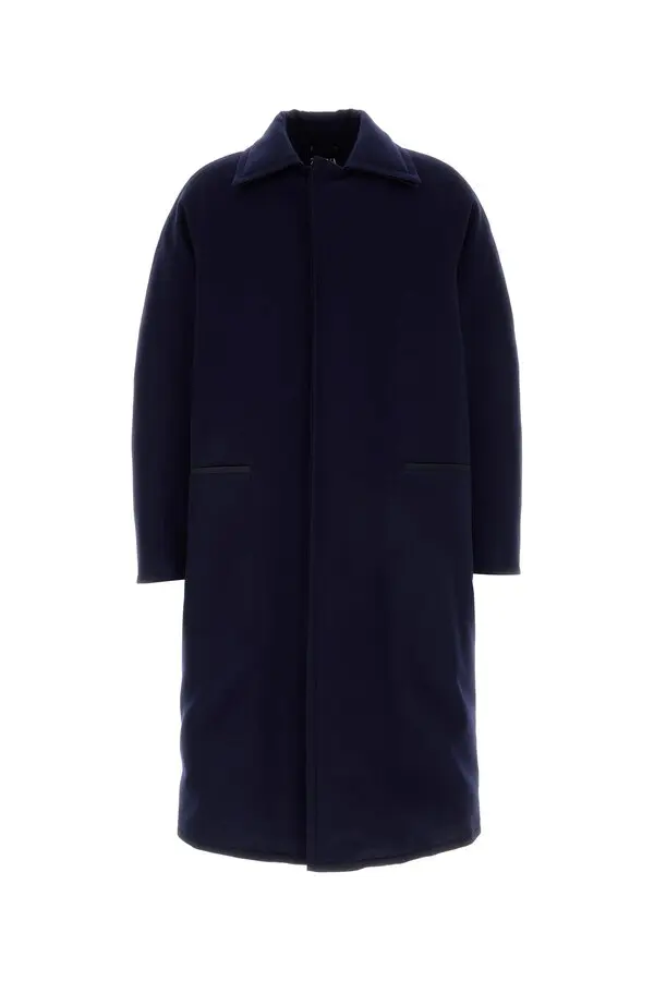 Zegna Navy Wool Coat