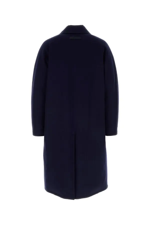 Zegna Navy Wool Coat