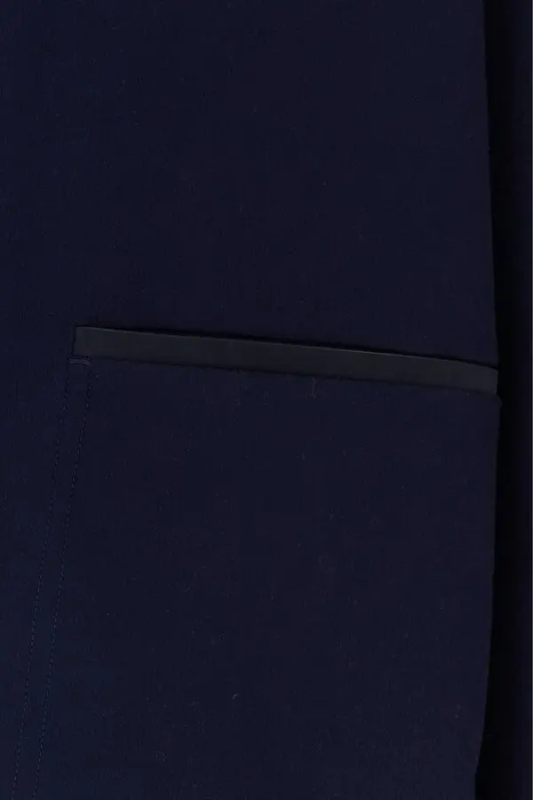 Zegna Navy Wool Coat