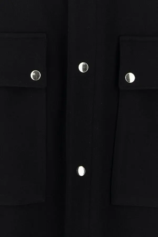 Aspesi Wool Blend Drawstrings Hooded Parka