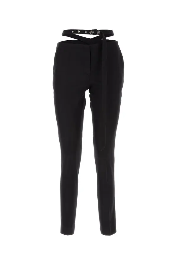 Attico Jersey Cut-out Belted Pants