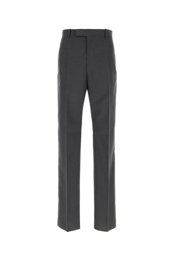 JIL SANDER Pure Virgin Wool Tailored Trousers - Grey