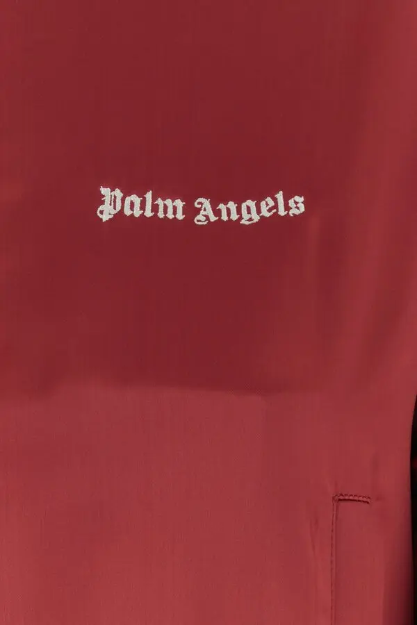 Palm Angels Viscose Bomber Jacket With Embroidered Logo