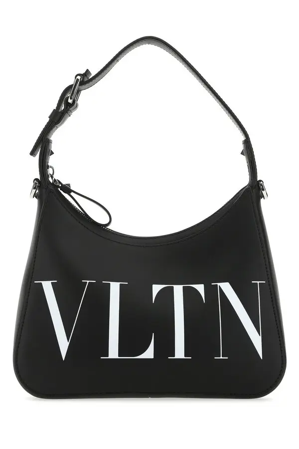 Valentino Garavani Vltn Leather Handbag - Black