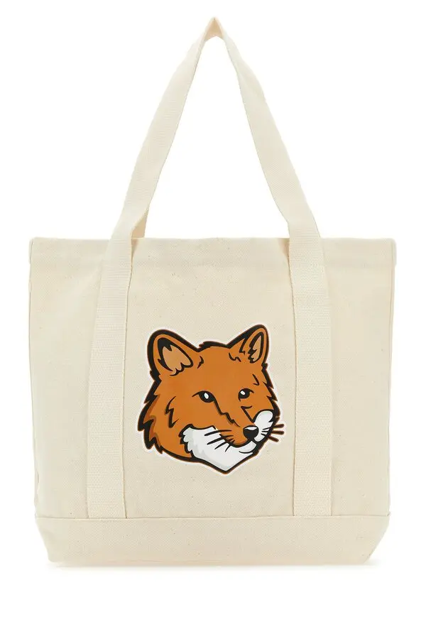 Maison Kitsuné Canvas Fox Head Shopping Bag