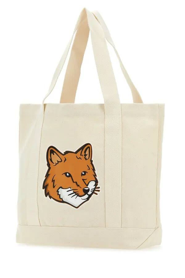 Maison Kitsuné Canvas Fox Head Shopping Bag