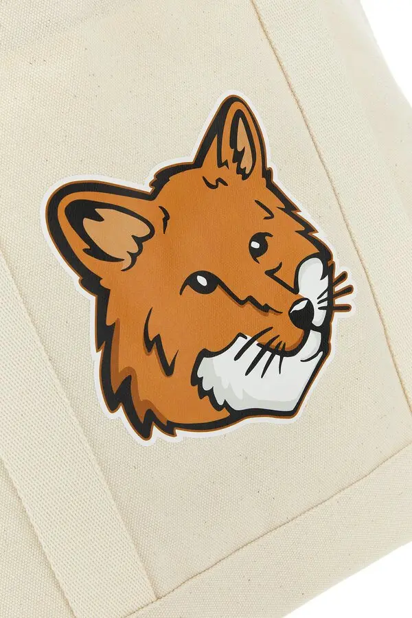 Maison Kitsuné Canvas Fox Head Shopping Bag