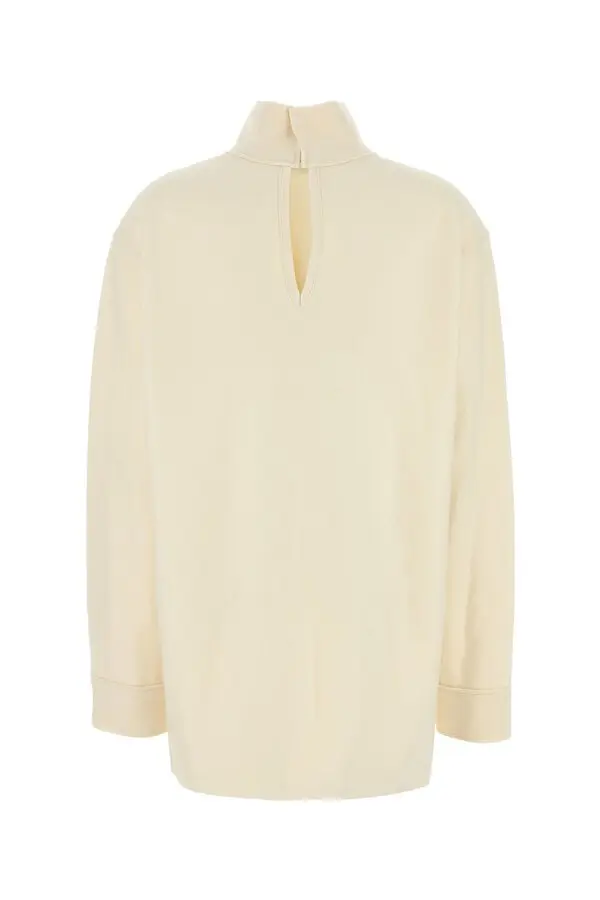 JIL SANDER Wool Blend High Neck Blouse