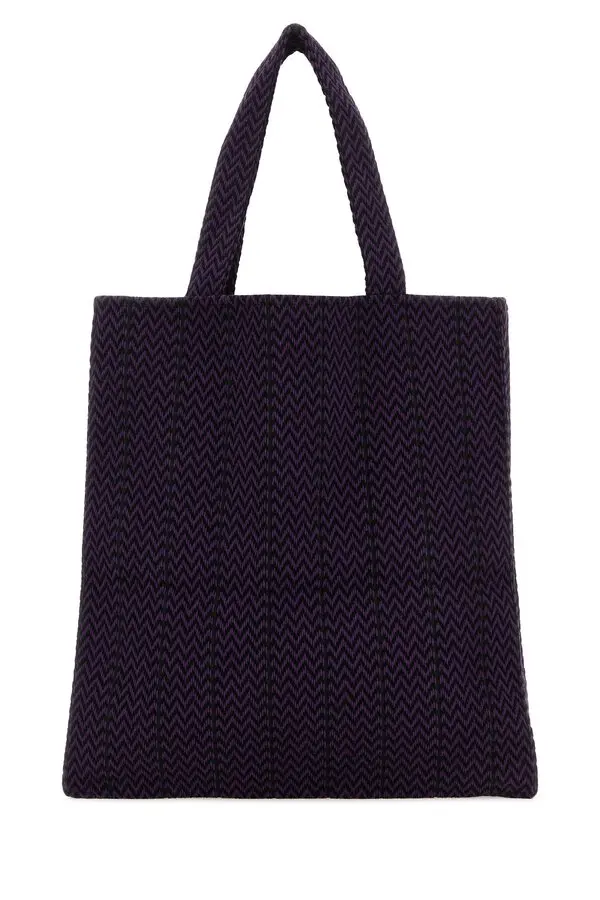 LANVIN Embroidered Canvas Shopping Bag