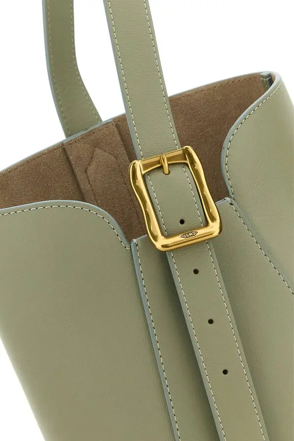 J & M DAVIDSON Sage Leather Quiver Nano Bucket Bag - Green