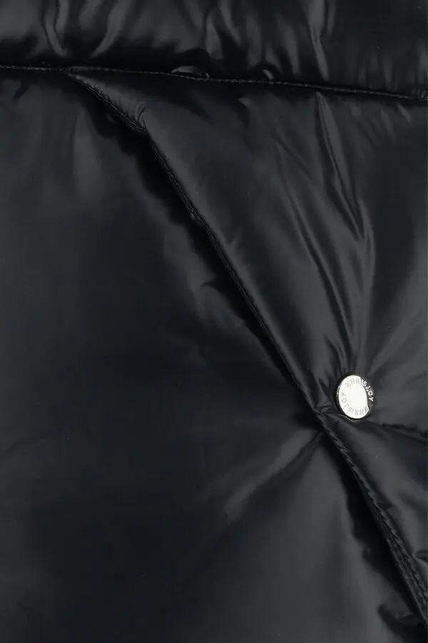 Khrisjoy Sleeveless Shiny Nylon Down Jacket With Drawstring Hem