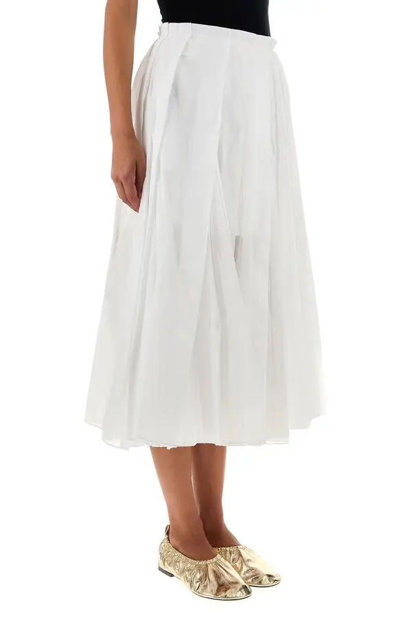 JIL SANDER Organdy Pleated Skirt