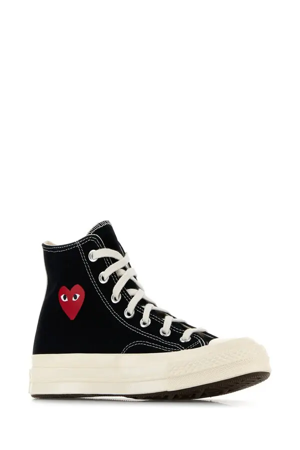 Play Comme Des Garcon X Converse Canvas High-top Sneakers