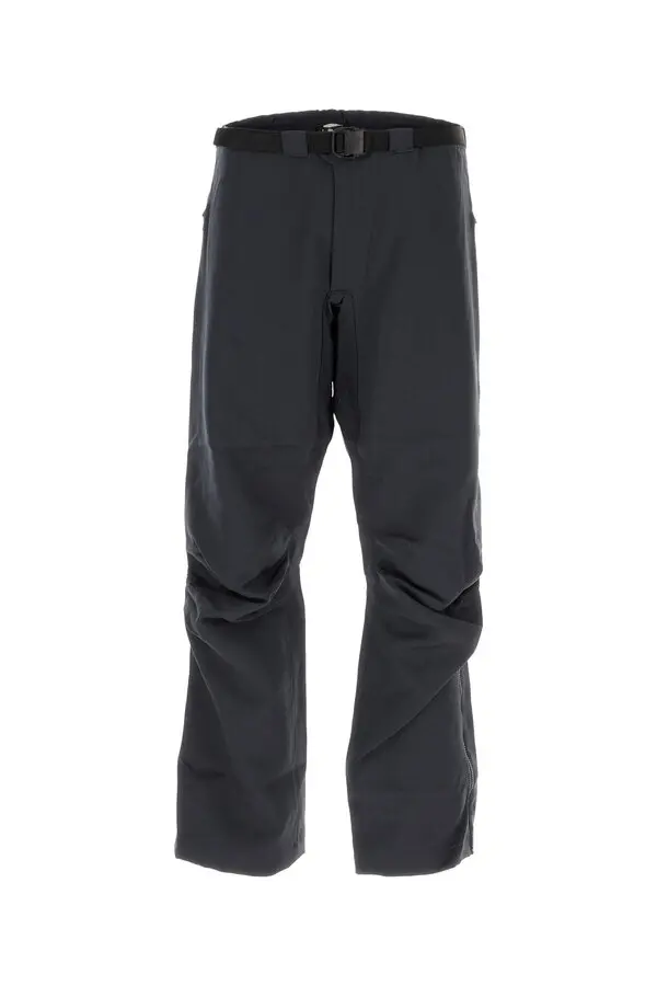 GR10K Graphite Wool Pants With Side Zips