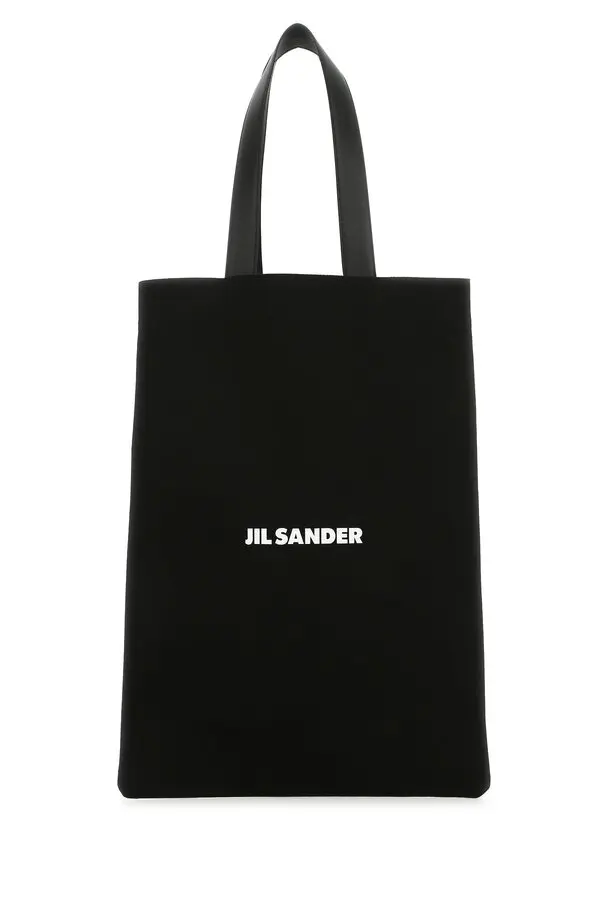 JIL SANDER Canvas Tote Bag - Black