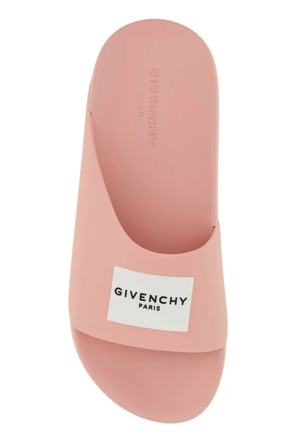 Givenchy Rubber Label Slides - Pink