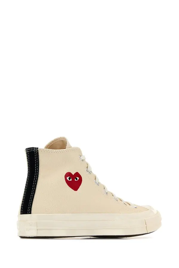 Play Comme Des Garcon X Converse Canvas High Top Sneakers