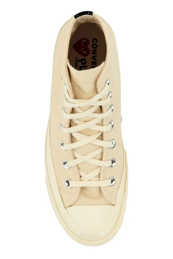 Play Comme Des Garcon X Converse Canvas High Top Sneakers