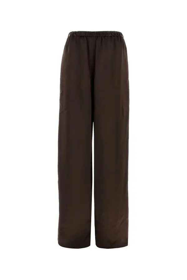 FERRAGAMO Dark Satin Palazzo Pants