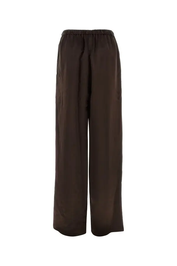 FERRAGAMO Dark Satin Palazzo Pants