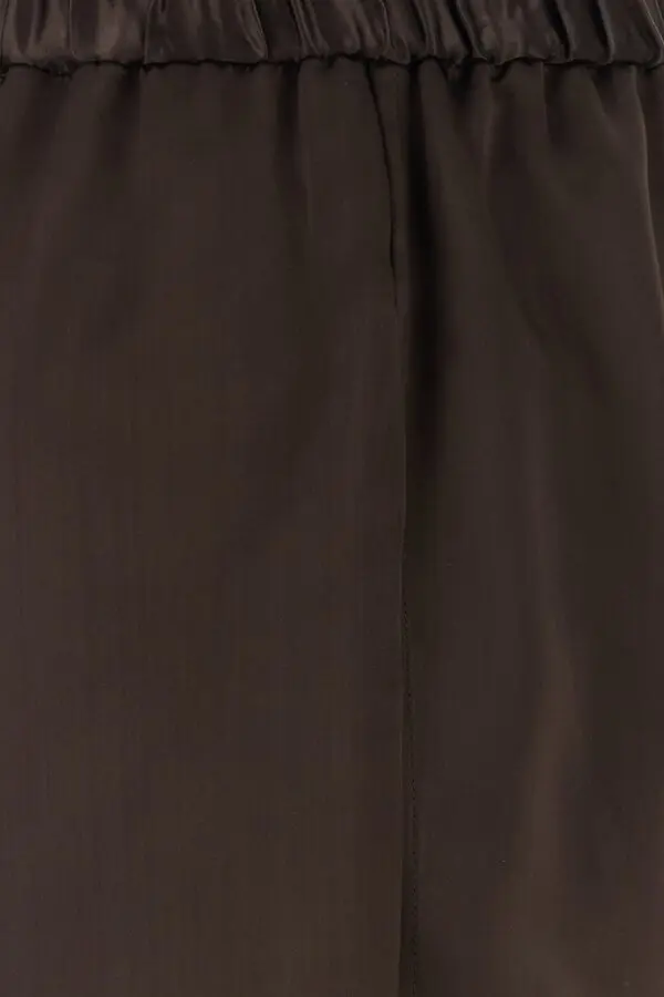 FERRAGAMO Dark Satin Palazzo Pants