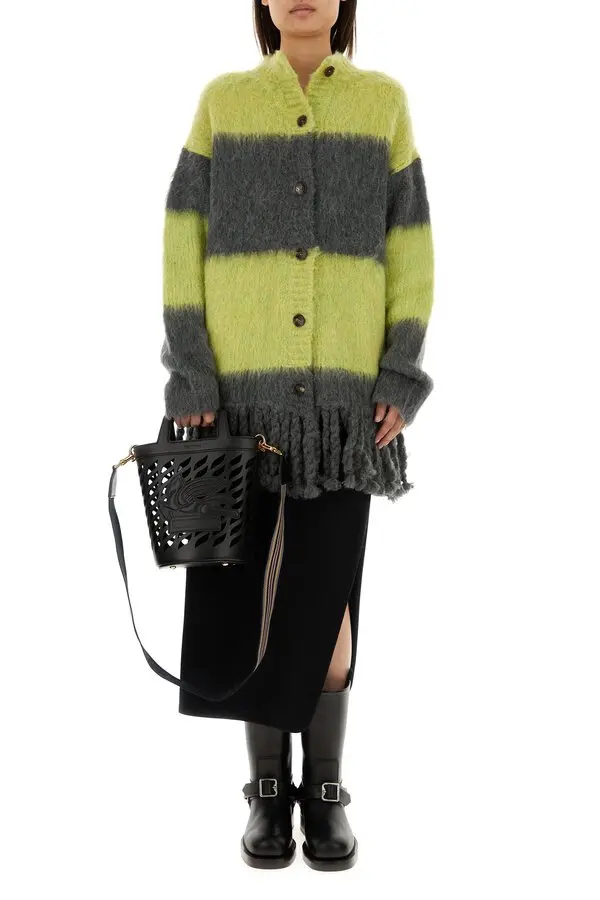 Etro Leather Coffa Bucket Bag - Black