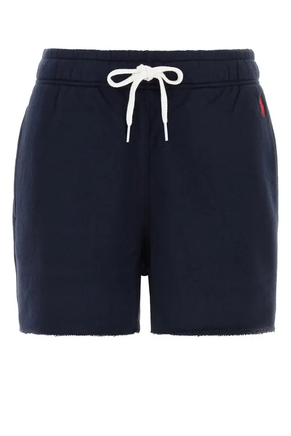 Polo Ralph Lauren Cotton Blend Shorts With Embroidered Logo - Blue