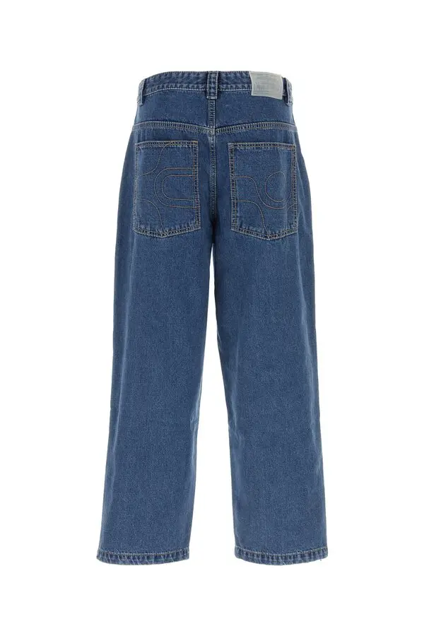 Eytys Wide-leg Denim Jeans With Contrasting Logo Bands