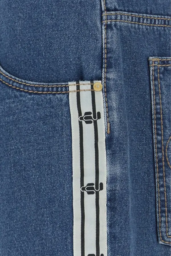 Eytys Wide-leg Denim Jeans With Contrasting Logo Bands