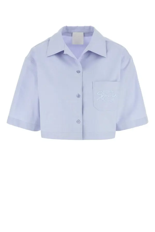 Givenchy Powder Cotton Cropped Shirt
