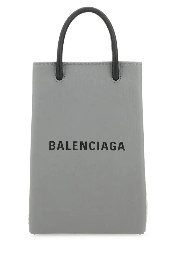 Balenciaga Leather Phone Case - Grey