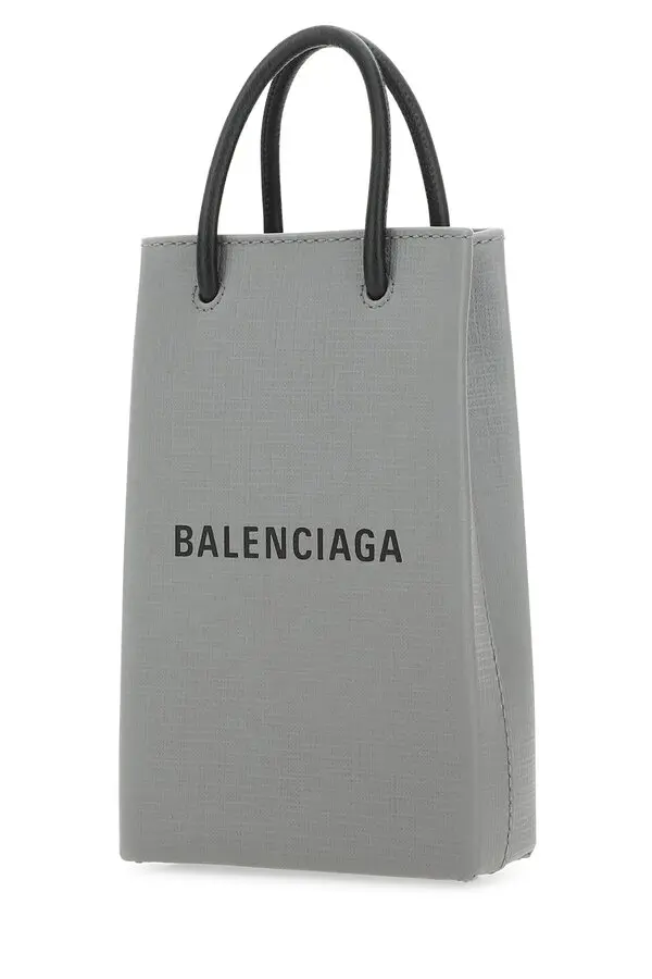 Balenciaga Leather Phone Case - Grey