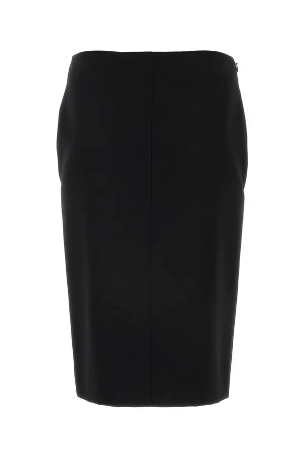 Givenchy Wool Midi Skirt With 4g Detail