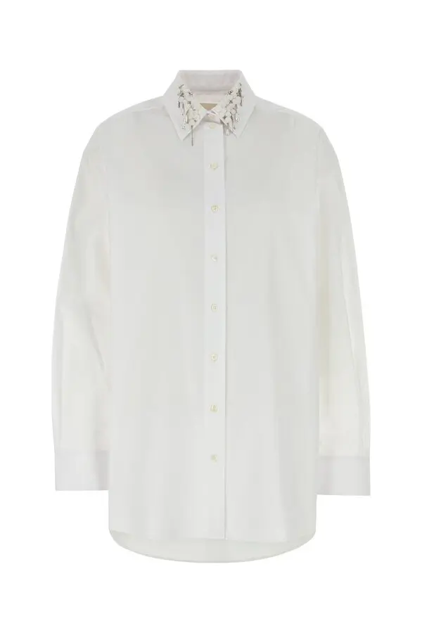 Givenchy Poplin Oversize Shirt With Embellished Collar