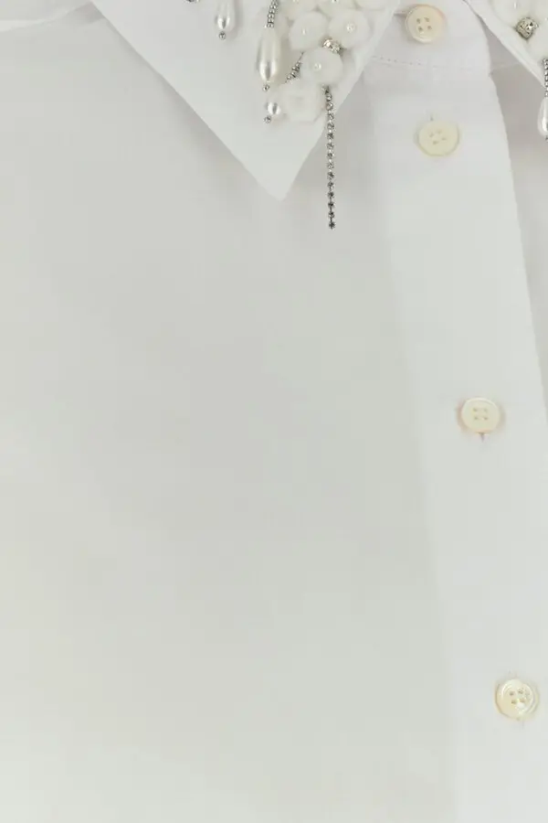 Givenchy Poplin Oversize Shirt With Embellished Collar
