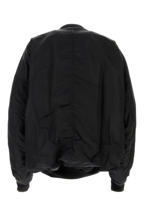 Mihara Yasuhiro Layered Nylon Bomber Jacket - Black