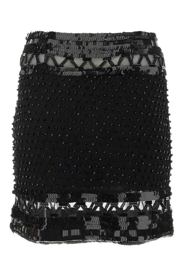 Alberta Ferretti Embellished Mesh Mini Skirt