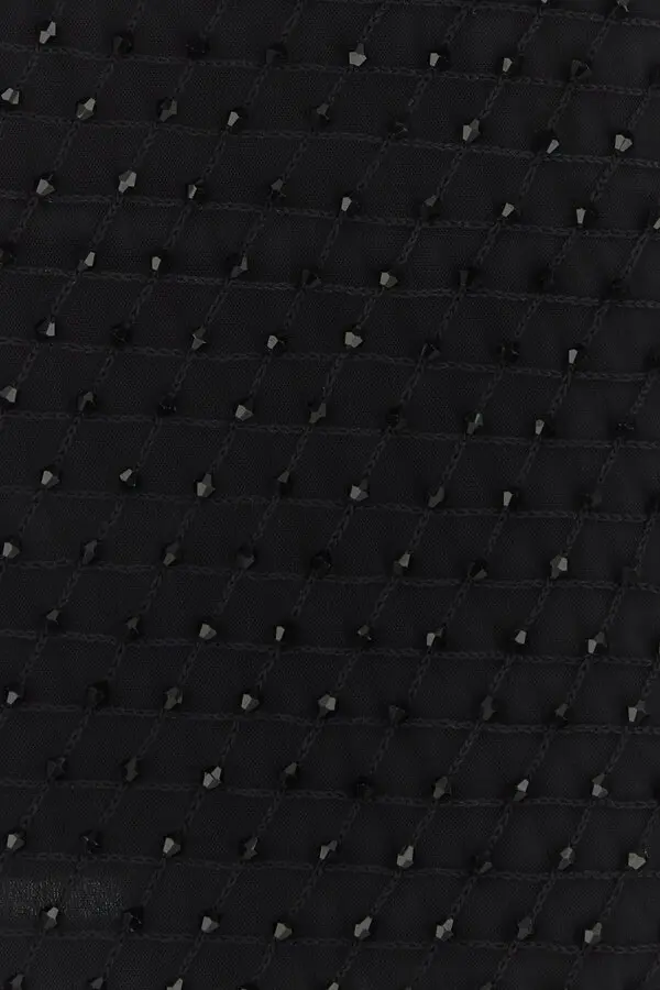 Alberta Ferretti Embellished Mesh Mini Skirt