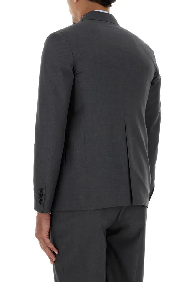 JIL SANDER Graphite Wool Blazer - Grey