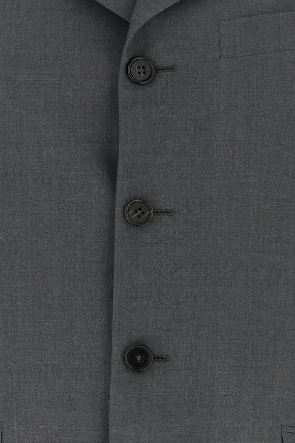 JIL SANDER Graphite Wool Blazer - Grey