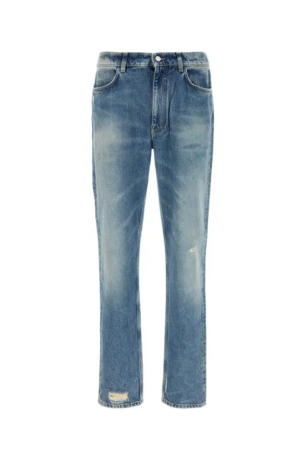 Givenchy Denim Jeans With Embroidered Logo Detail - Blue