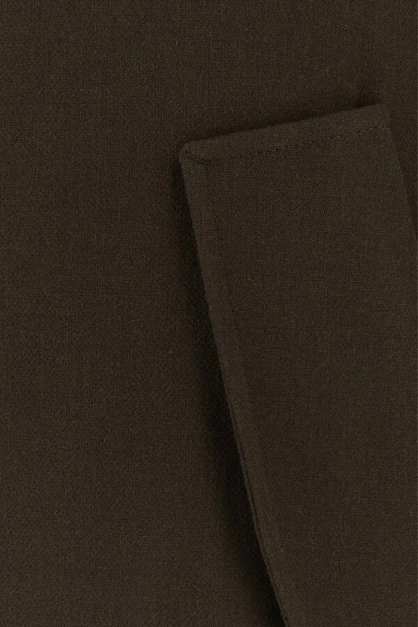 AMI Paris Wool Jacket With Half-belt Detail