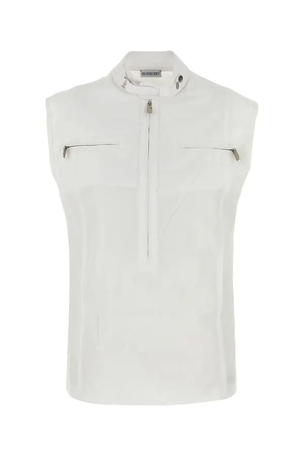 Burberry Cotton Vest With High Neck