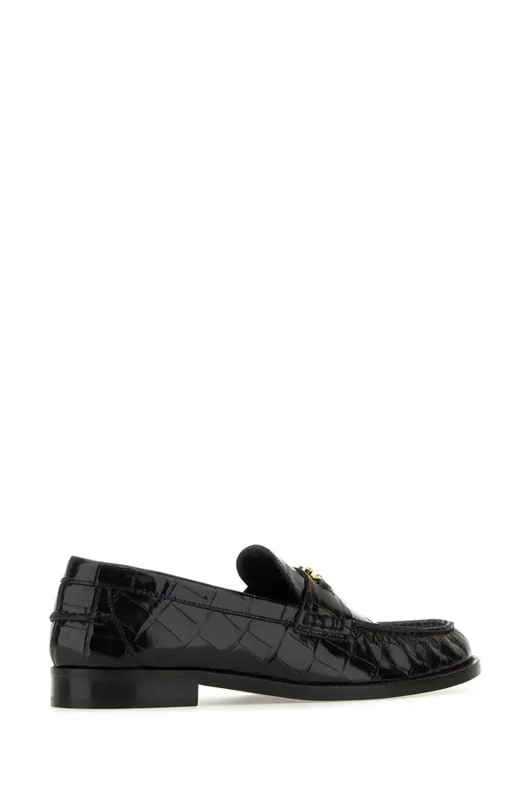 Versace Leather Medusa '95 Loafers - Black